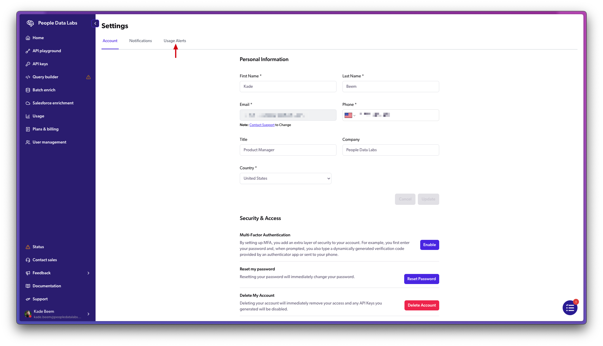 API Dashboard Quickstart – People Data Labs Help Center